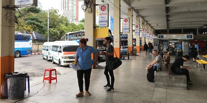Ekkamai Bus Station in Bangkok (Eastern Bus Terminal)